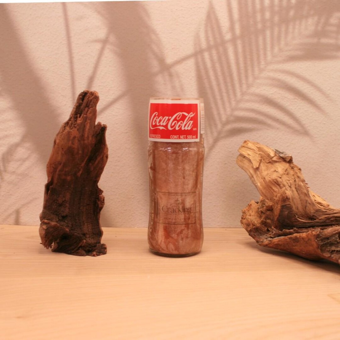 Upcycled Coke Bottle Candle: Wood Wick, Natural Fragrance - Etsy