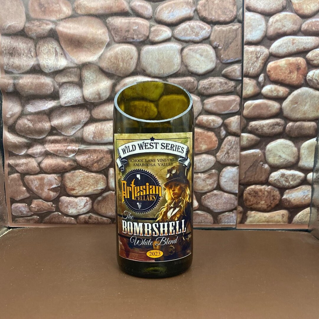 Custom Wine Bottle Candle | Wood Wick Candle | Scented Crackle Candle ...