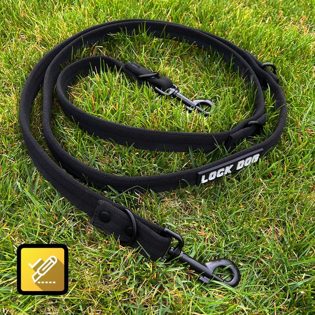 Bite-proof Cut-resistant Dog Leash With 2 Bolt Carabiners - Etsy UK