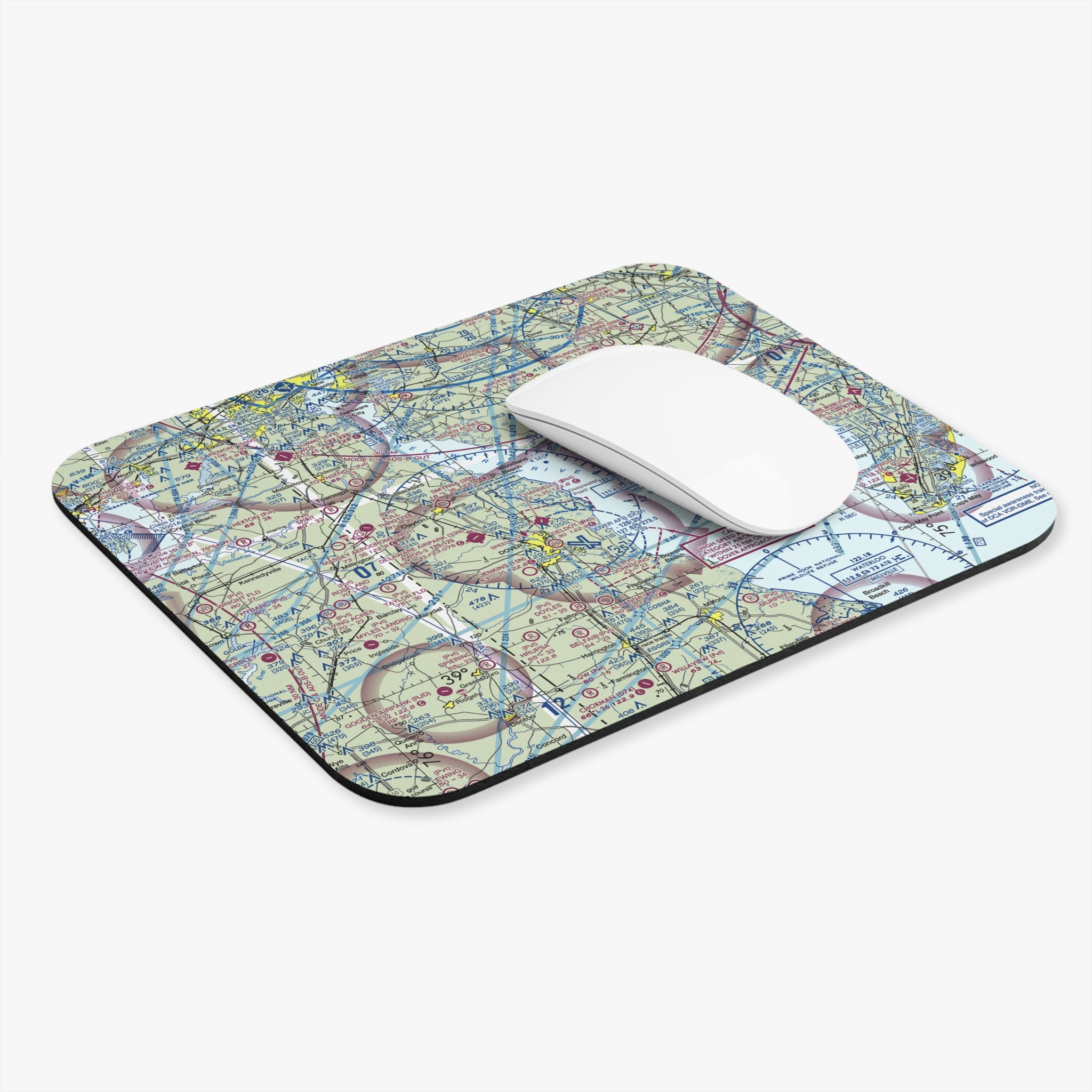 Washington Sectional Map Mouse Pad - Rubber Base Aviation Gift - Etsy