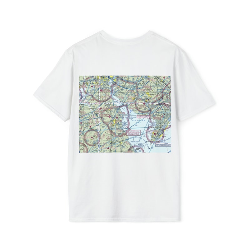 Dover Aero Club -- VFR Sectional Map of Dover Airspace T-shirt - Etsy