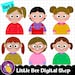 Back to School Girls Clipart, Happy Girls Faces Clipart for Kids ...