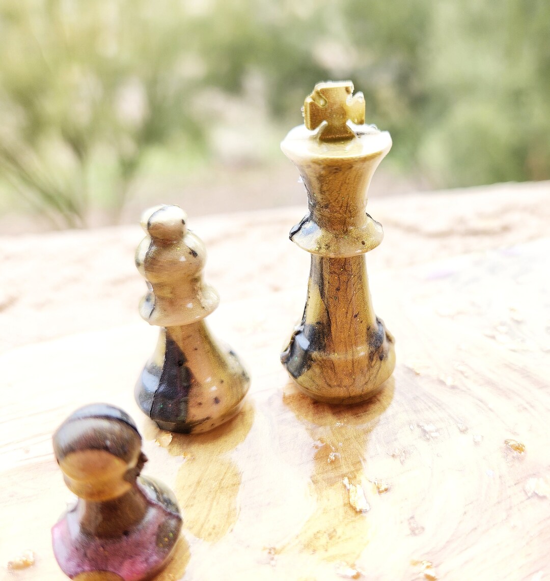 Marbled Chess Set (16 Piece Mini Chess Set) - Etsy