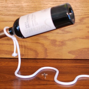 Wine Rack Bottle Rope Holder, Creative Suspension Wine Display Stand ...