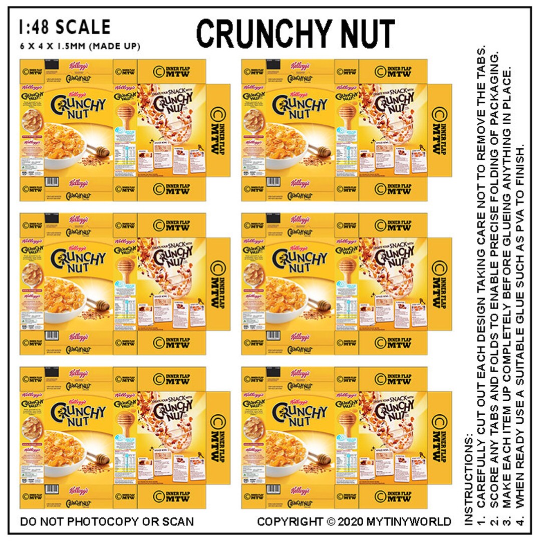 Miniature Crunchy Nut Cereal Boxes - Etsy