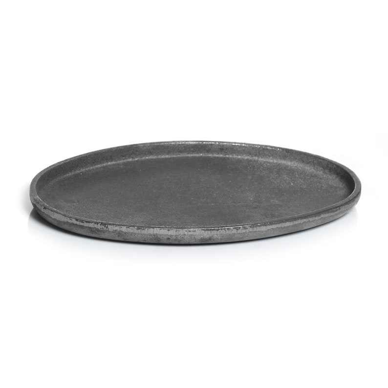 Oval Sizzler Iron Cast Plate With Wooden Base - Etsy UK