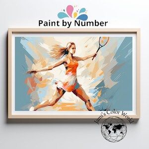 Paint by Number Kit Tennis - Etsy