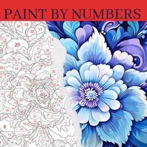 Mandala Paint by Number Kit for Adults, DIY Acrylic Painting Set, Relaxing Color by Number ...