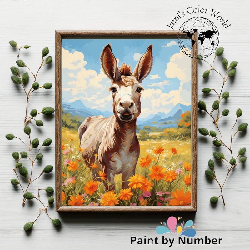 Donkey Paint by Numbers - Etsy