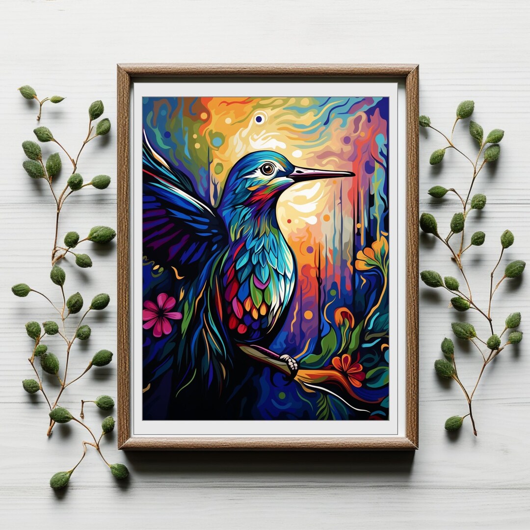 Colibri Paint by Number Kit, Animal Painting Kit, Adult Color by Number ...