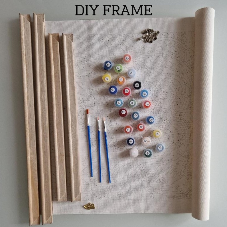 Christmas Paint by Number Kit, Colorful Christmas Baubles, Easy DIY ...