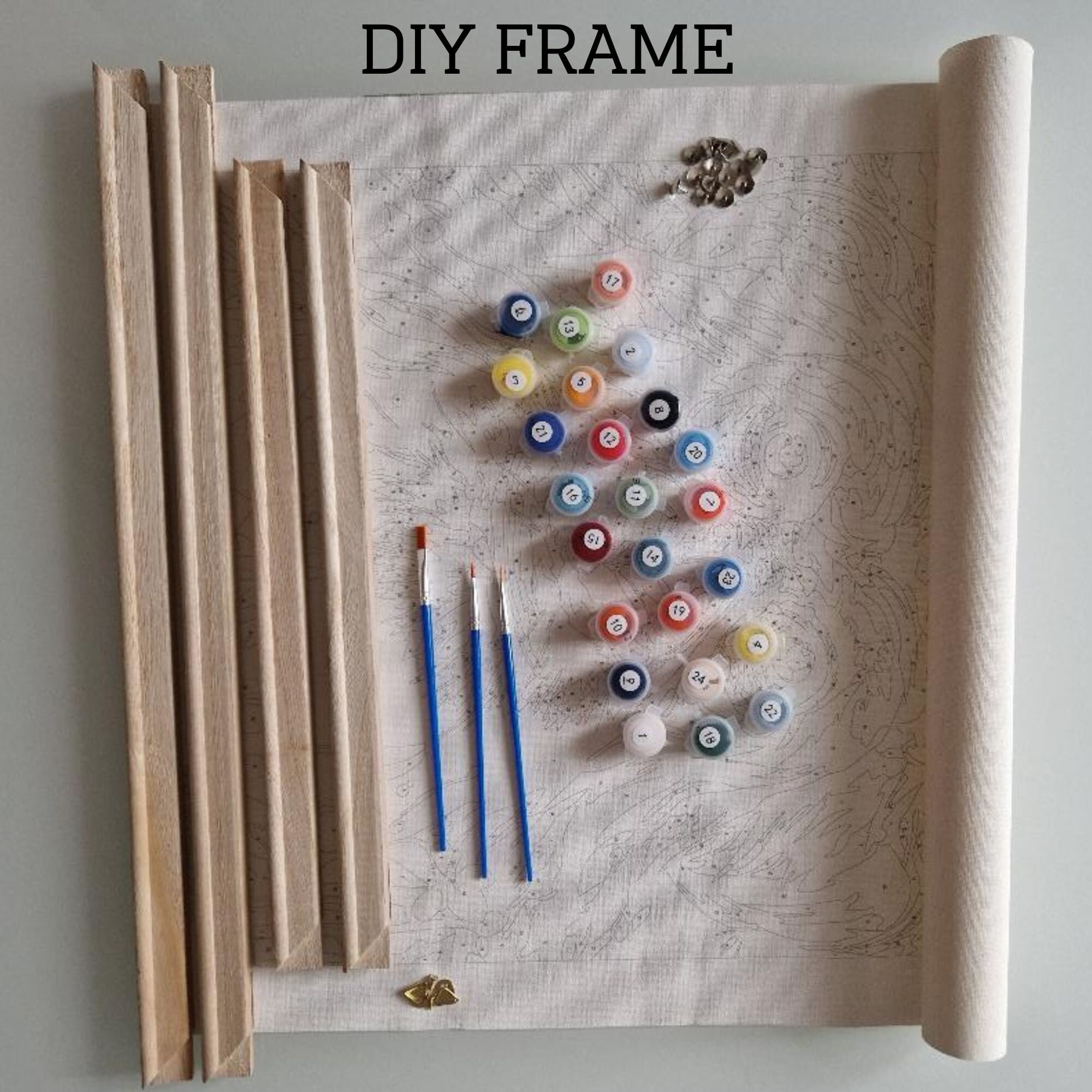 Christmas Paint by Number Kit, Colorful Christmas Baubles, Easy DIY ...