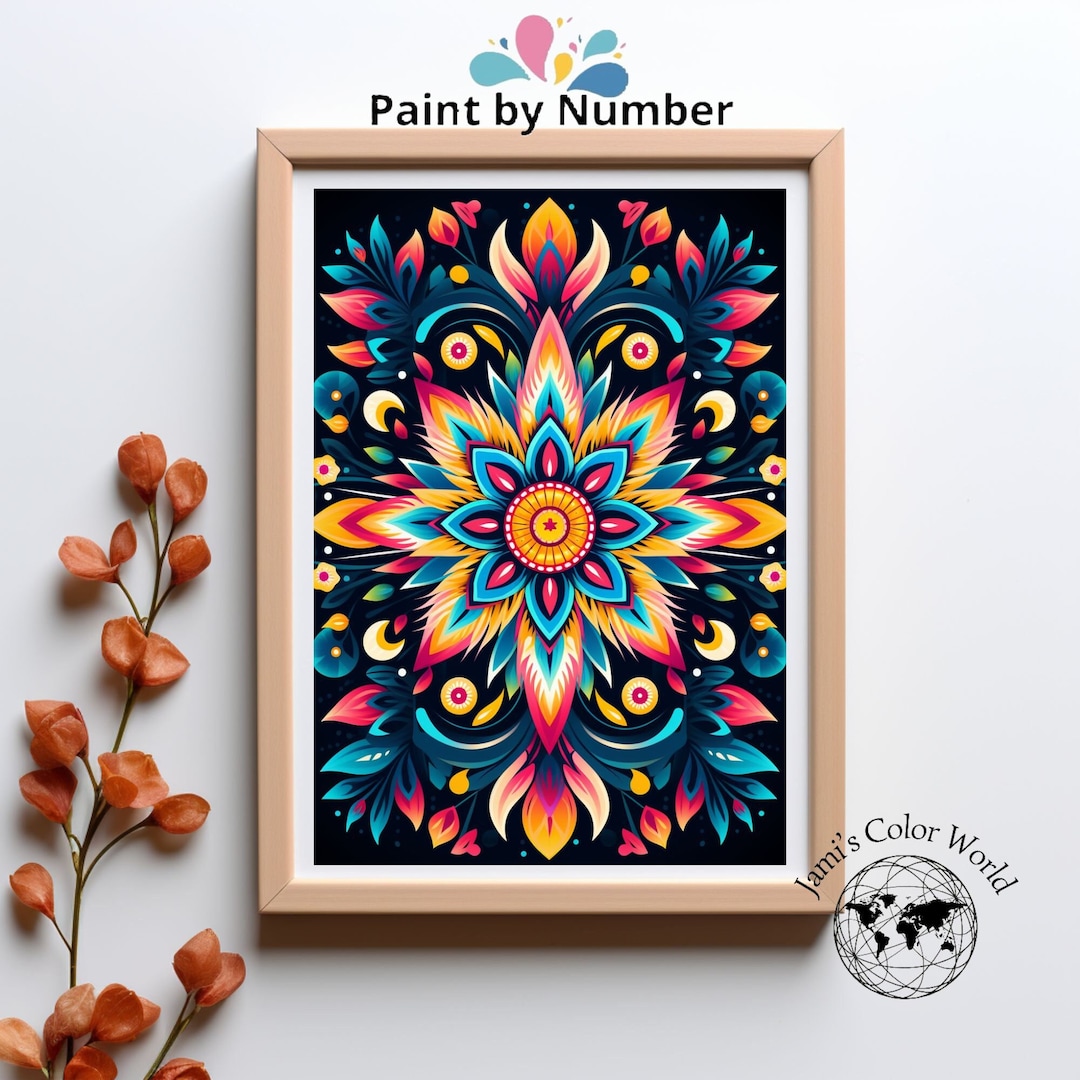 Paint by Number for Adult, Mandala Painting Kit, Acrylic Paint Set ...