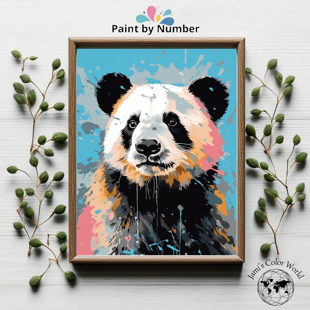 Paint by Number for Adult, Panda Color by Number, DIY Painting, Animal ...