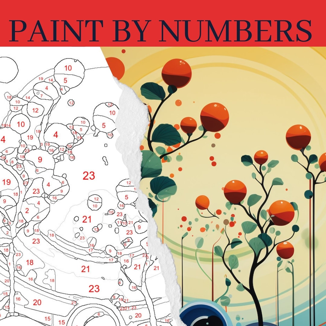 Floral Paint by Number, Flower Painting Kit, Adult Color by Number, DIY ...