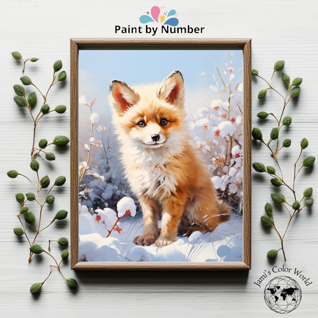 Paint by Number for Adult, Fox Color by Number, DIY Painting, Animal ...