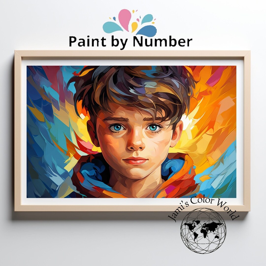 Masculine Paint by Number Kit, Create Realistic Male Portraits Easily ...