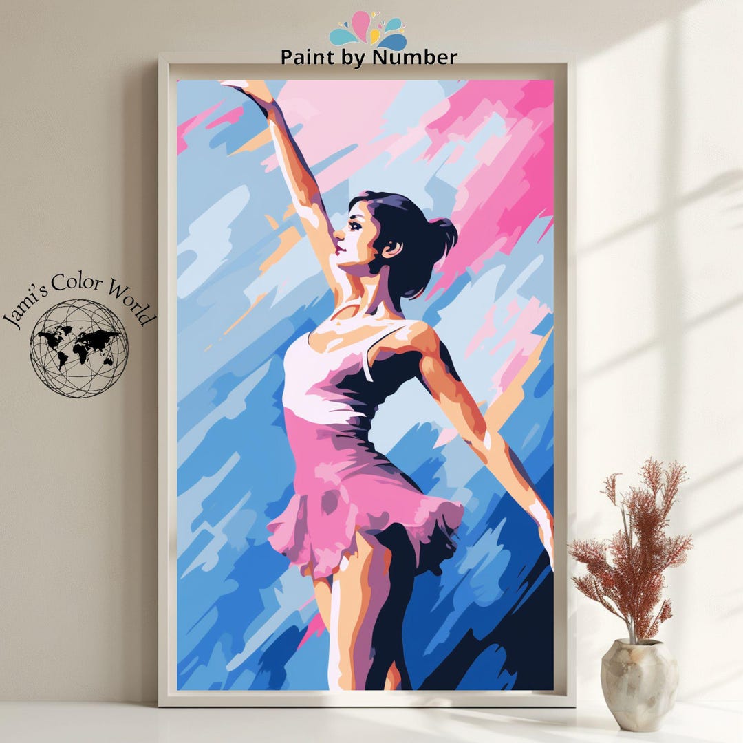 Dancer Paint by Number Kit, Sport Painting Kit, Adult Color by Number ...