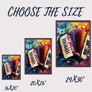 Accordion Paint by Number Kit, DIY Musical Art, Numbered Painting Set ...