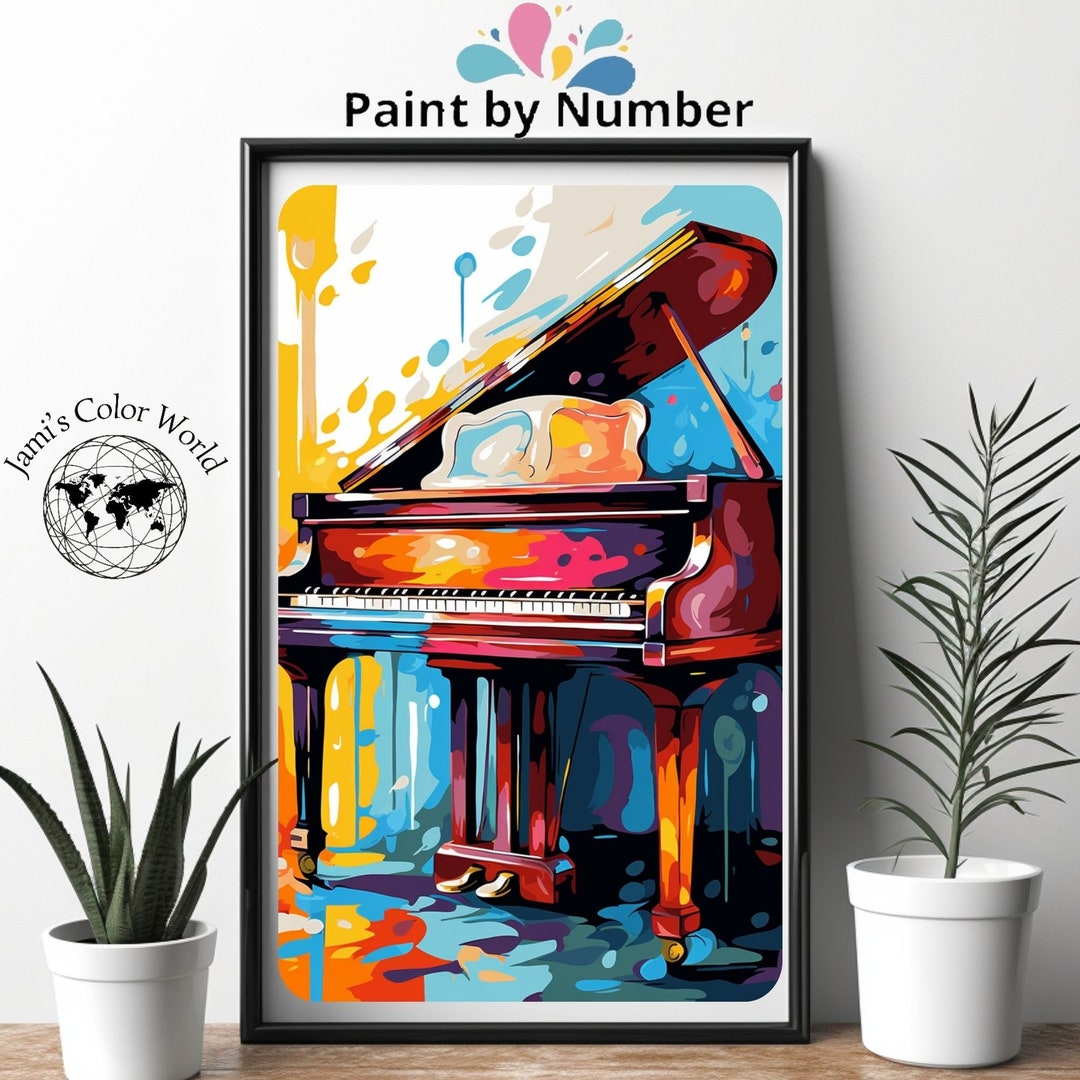 Piano Paint by Number Kit, DIY Musical Art, Numbered Painting Set for ...