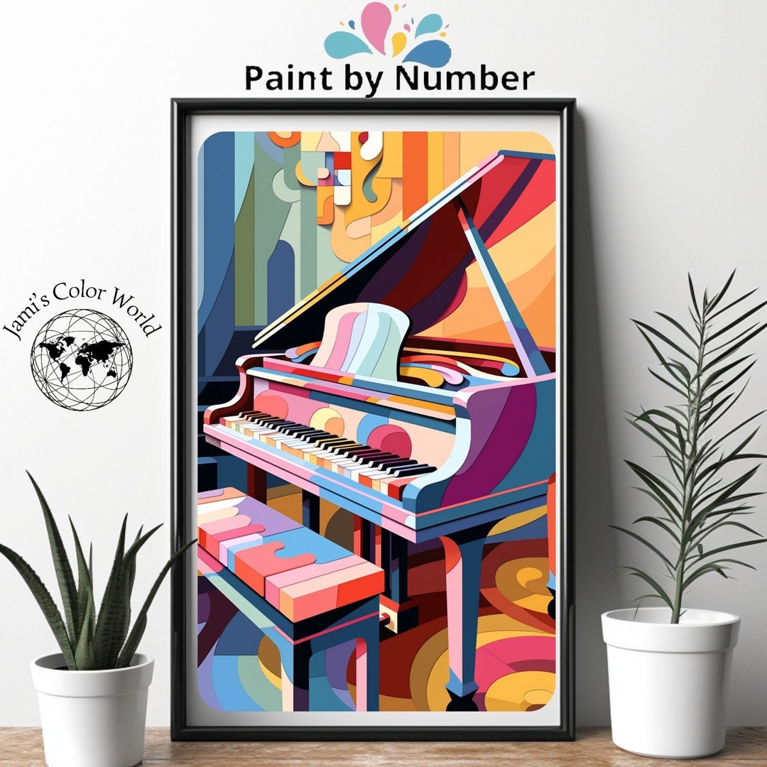 Piano Paint by Number Kit, DIY Musical Art, Numbered Painting Set for ...