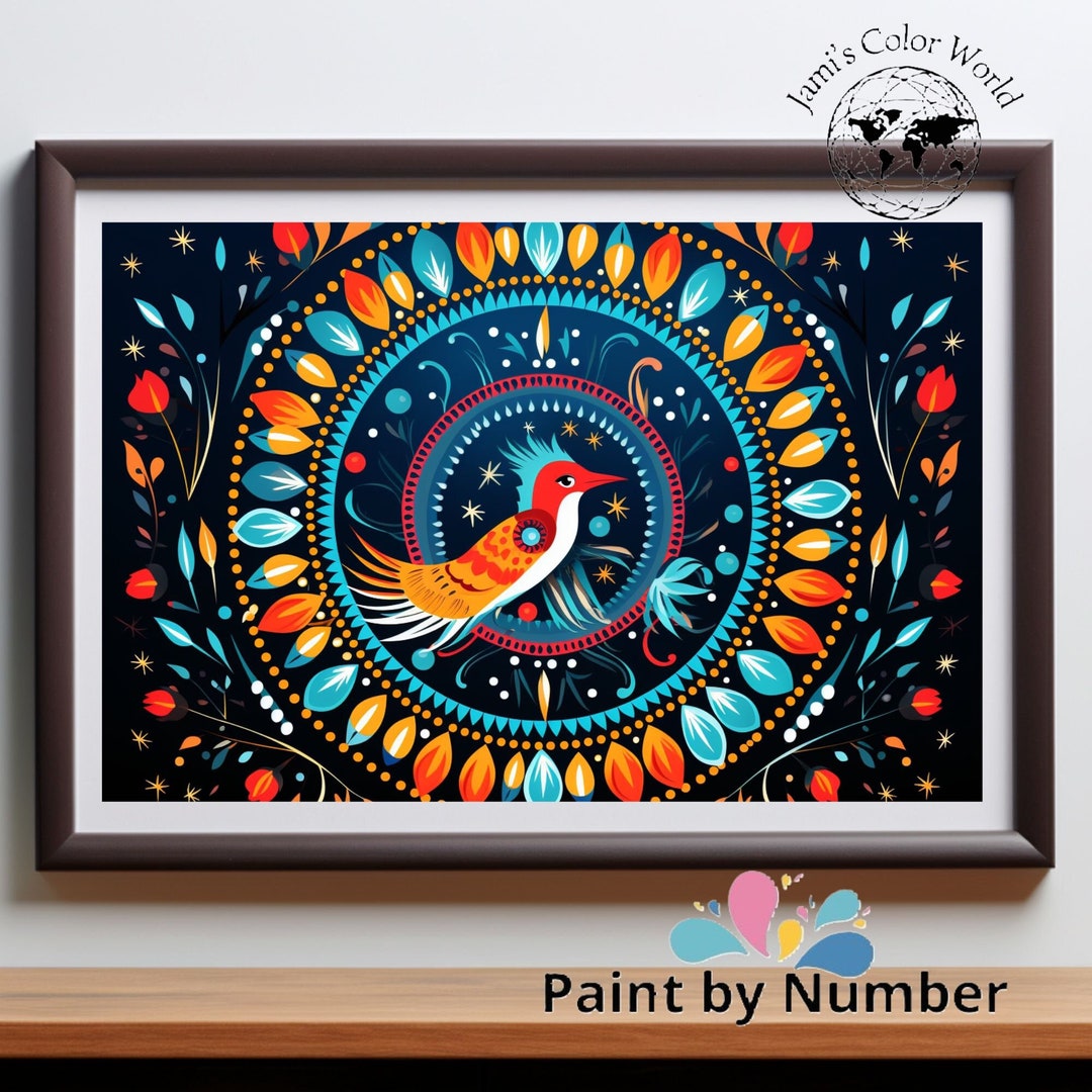 Paint by Number Kit, Mandala Painting Kit, Acrylic Paint Set, Adult ...