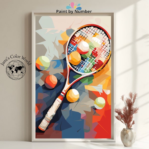 Paint by Number Kit Tennis - Etsy