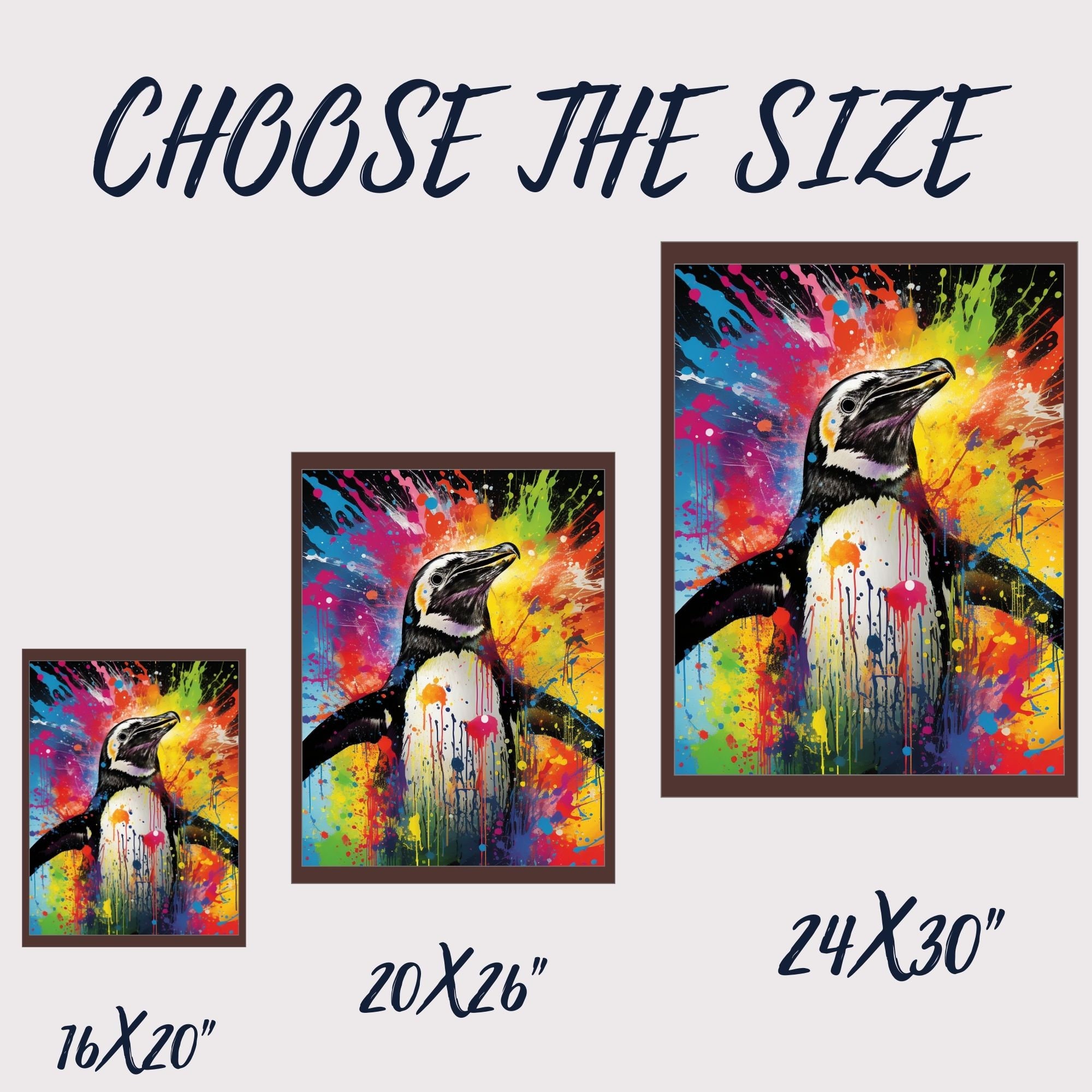 Penguin Paint by Number Kit Animal Painting Kit Adult Color - Etsy