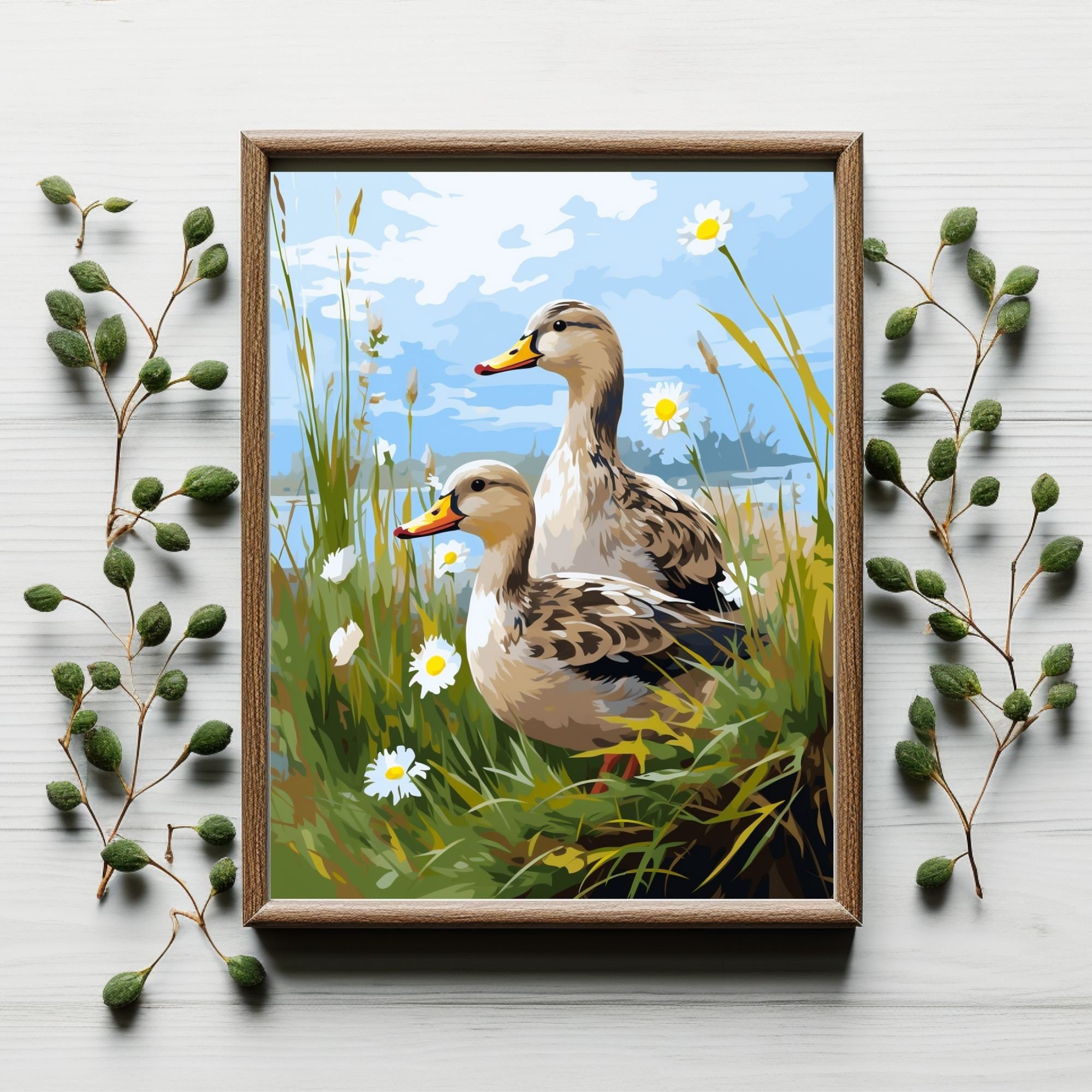 Duck Paint by Number Kit, Animal Painting Kit, Adult Color by Number ...
