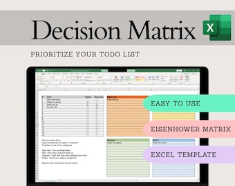 Task Priority Tracker - Eisenhower Matrix - Decision Matrix - to Do ...