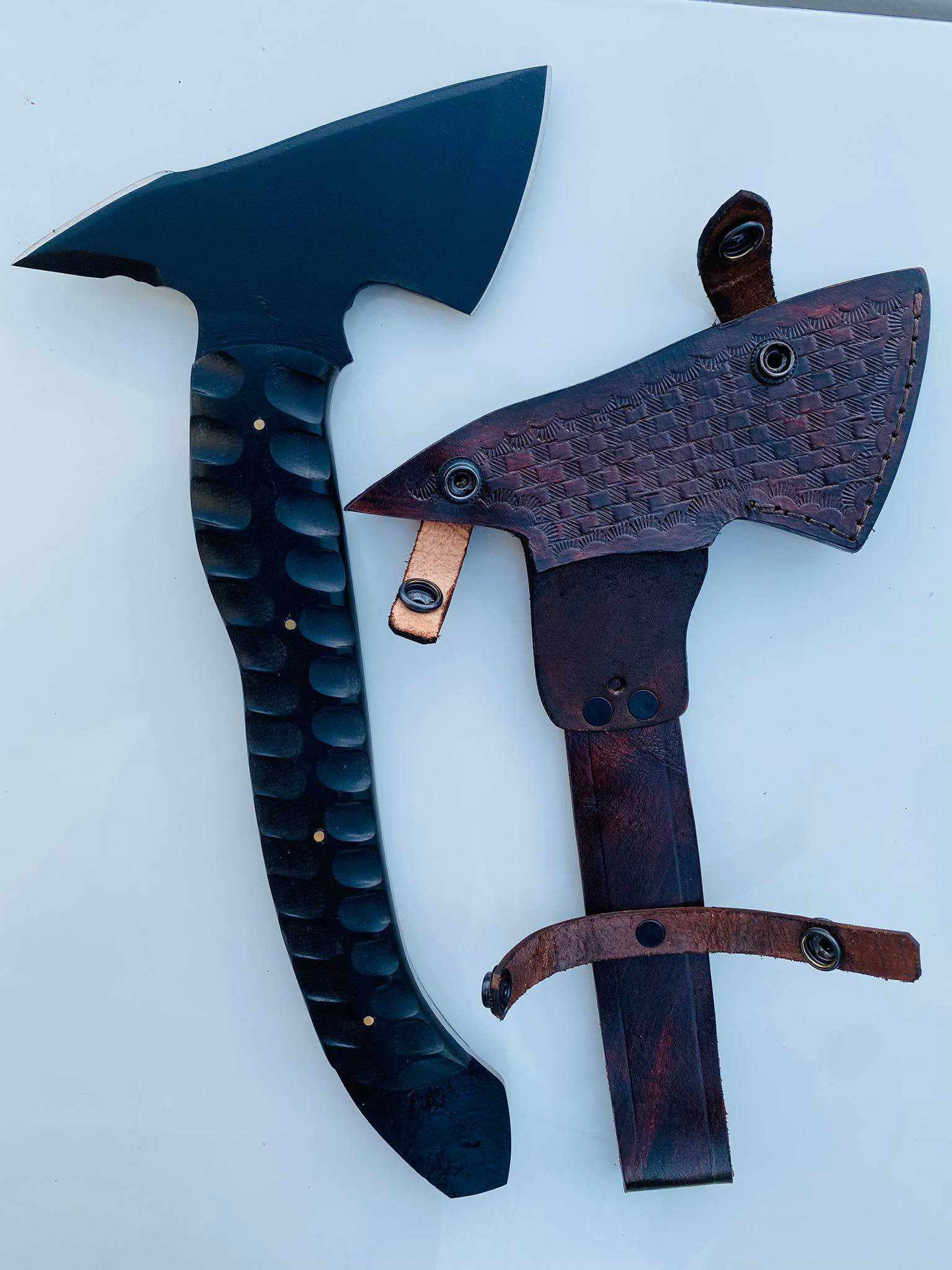 Custom Handmade Tomahawk Axe With Leather Sheath Gift for Him, Gift for ...