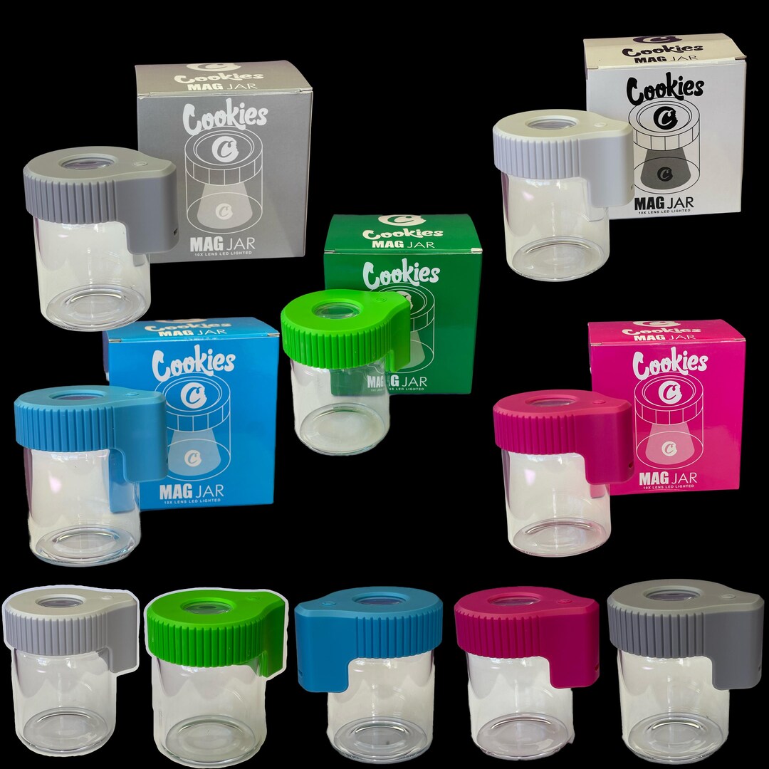 Cookies Jar (magnifying/ LED/ Smell Proof) Stash Jar - Etsy UK