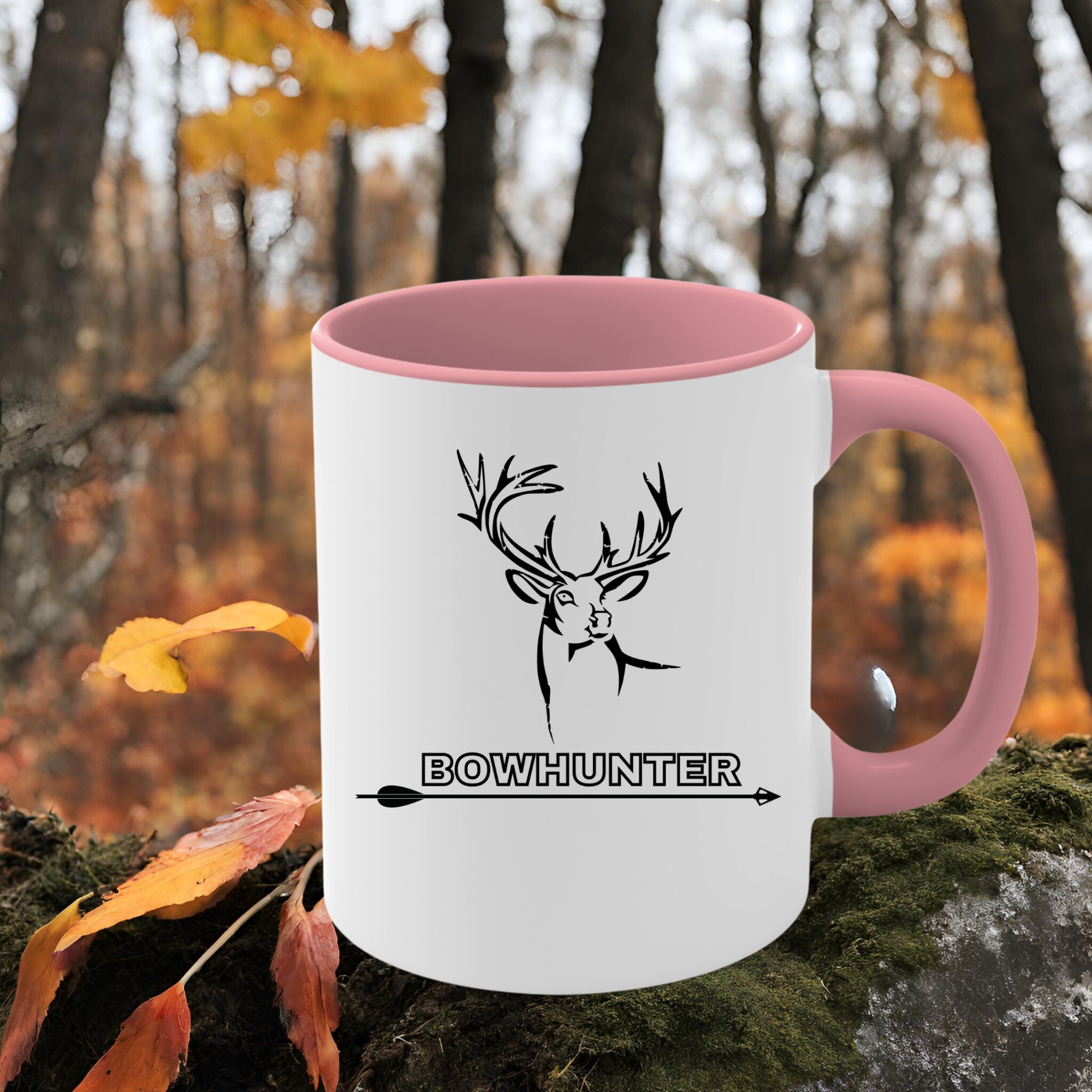 Ceramic Accent Bowhunter Mug Gift for Hunter, Bow Hunter Gift, Deer ...