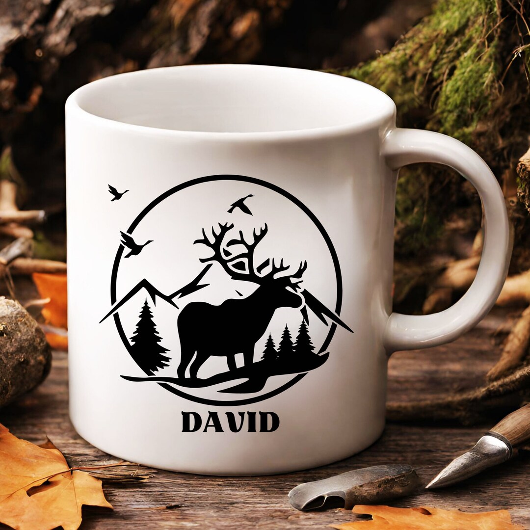 Ceramic Personalized Big Game Mug Gift for Hunter, Outdoor Mug, Hunting ...