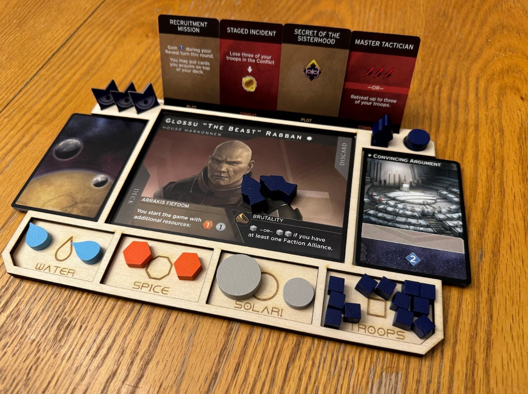 Dune Imperium Player Board - Laser Cut - Custom Wood Player Board - Etsy