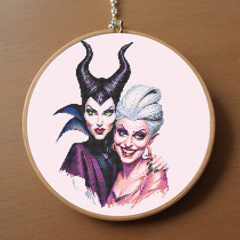 Maleficent and Ursula Cross Stitch Pattern, Pattern Keeper Features - Etsy