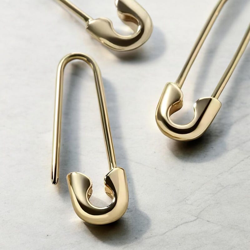 Safety Pin Earrings - Etsy