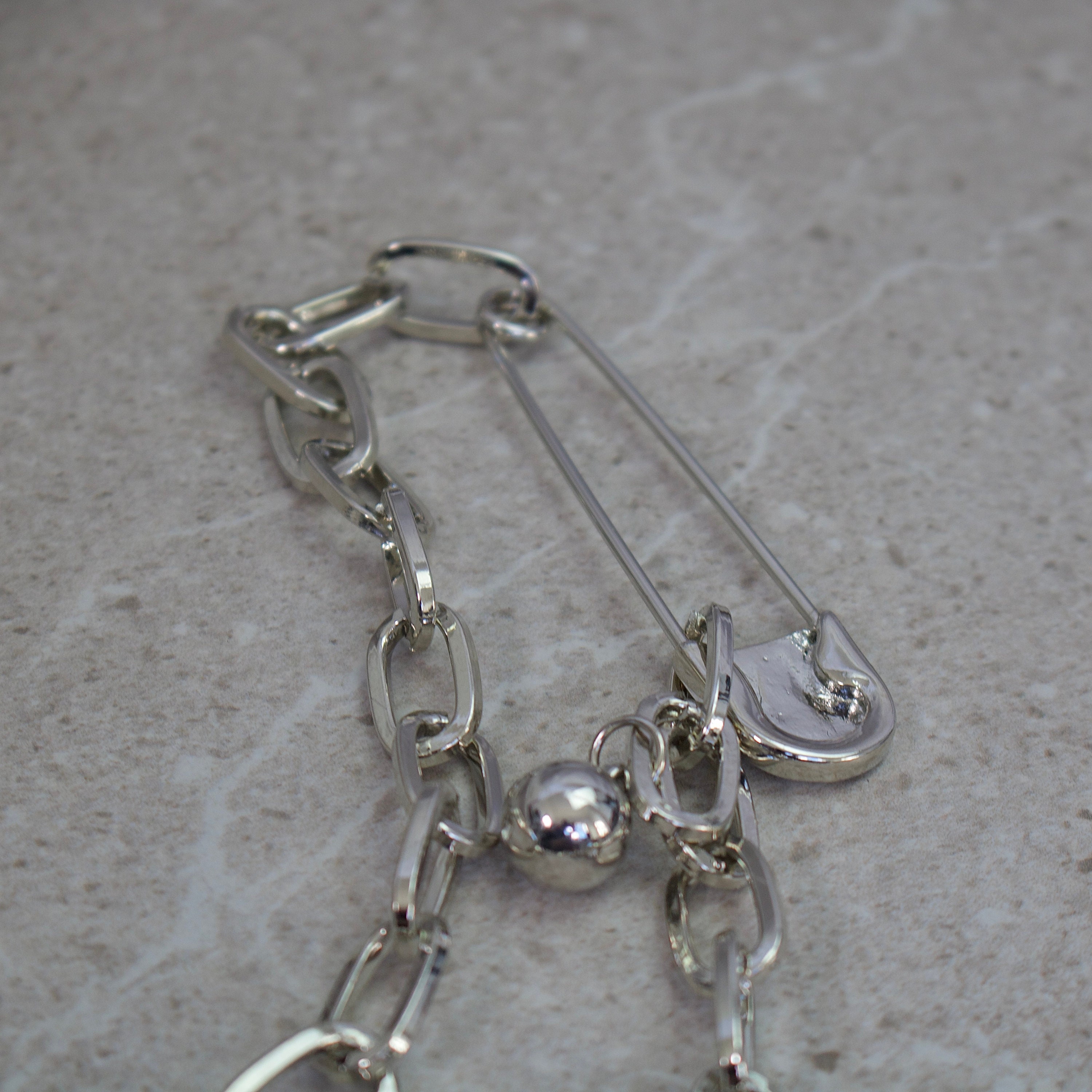 Safety Pin Necklace, Gold Safety Pin Pendant, Silver Oversized ...