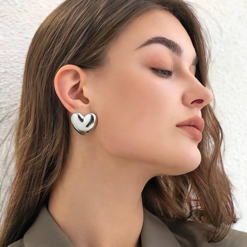 Heart Earrings - Etsy