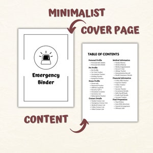 Just in Case Binder Printable Emergency Binder Fillable PDF What If ...