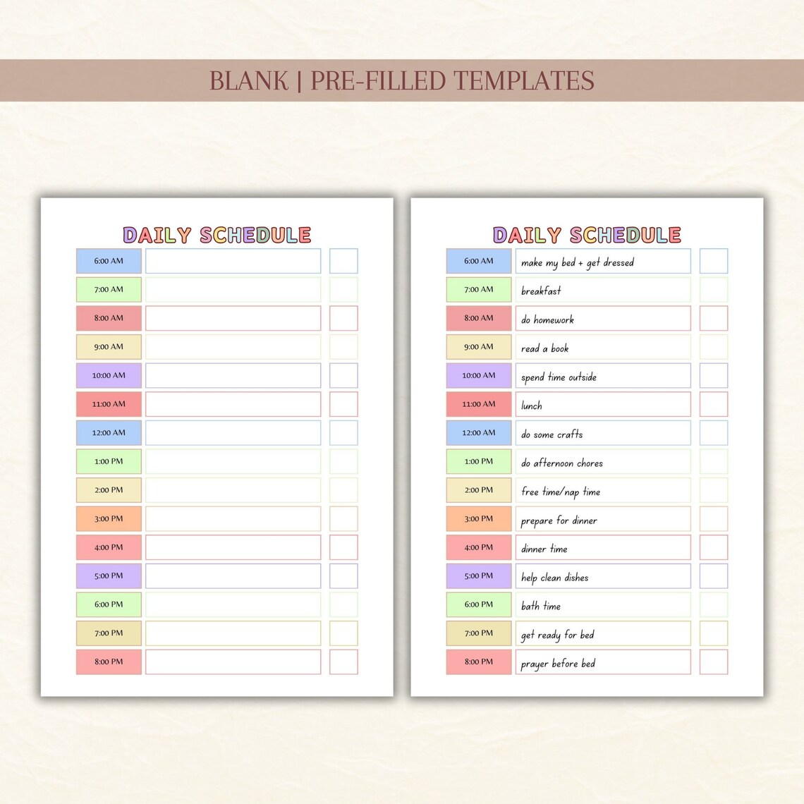 Chore Chart for Kids Printable Behavior Chart Allowance Chart ...