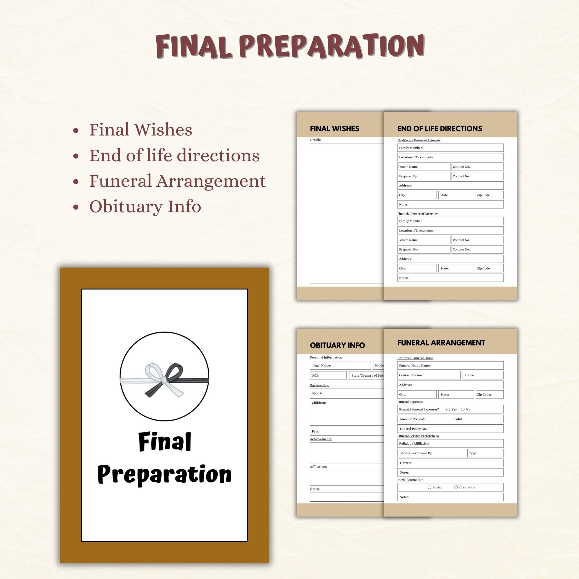 Just in Case Binder Printable Emergency Binder Fillable PDF What If ...