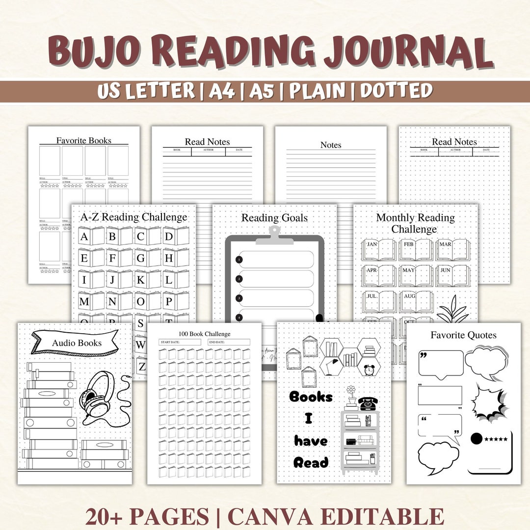 Book Review Template Printable,a5 Journal Reading Review Page,reading ...