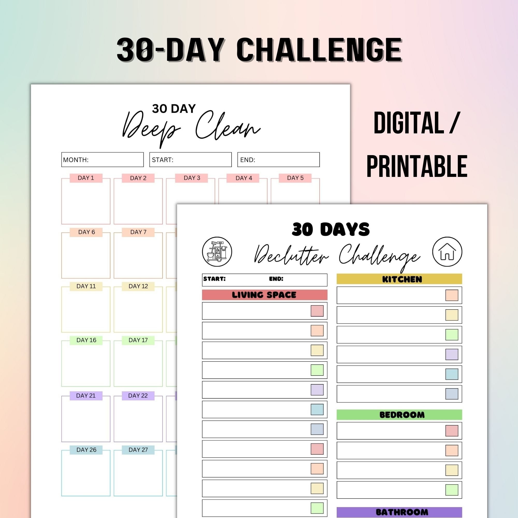 Ultimate Cleaning Schedule Bundle Editable,cleaning Planner Bundle A4 ...
