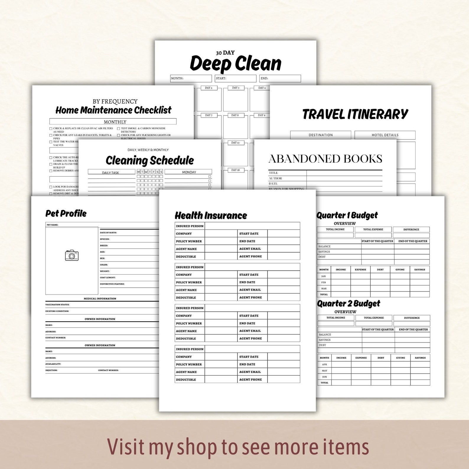 Just in Case Binder Printable Emergency Binder Fillable PDF What If ...