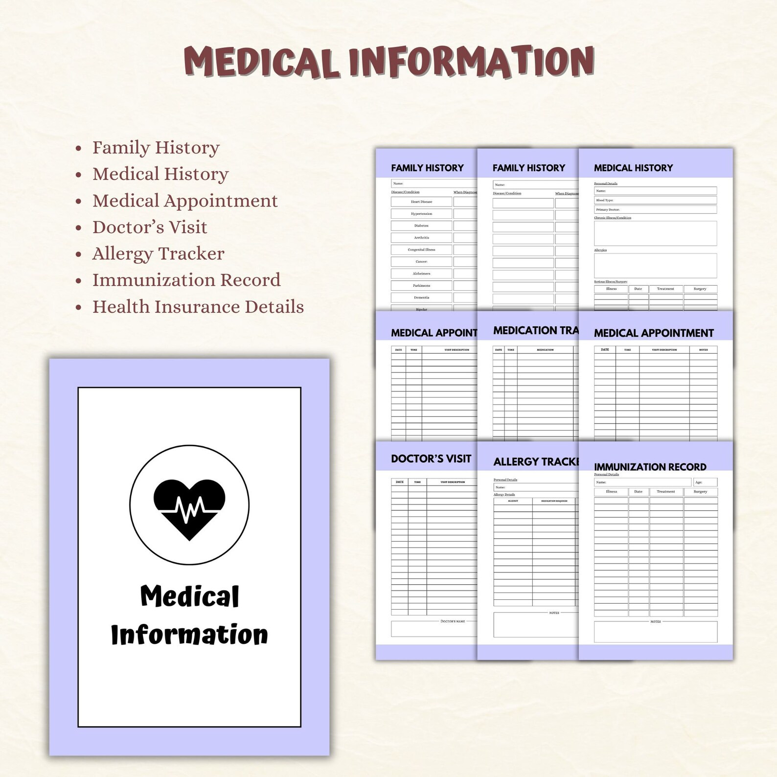 Just in Case Binder Printable Emergency Binder Fillable PDF What If ...