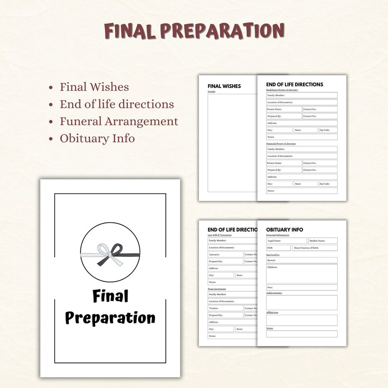 Just in Case Binder Printable Emergency Binder Fillable PDF What If ...