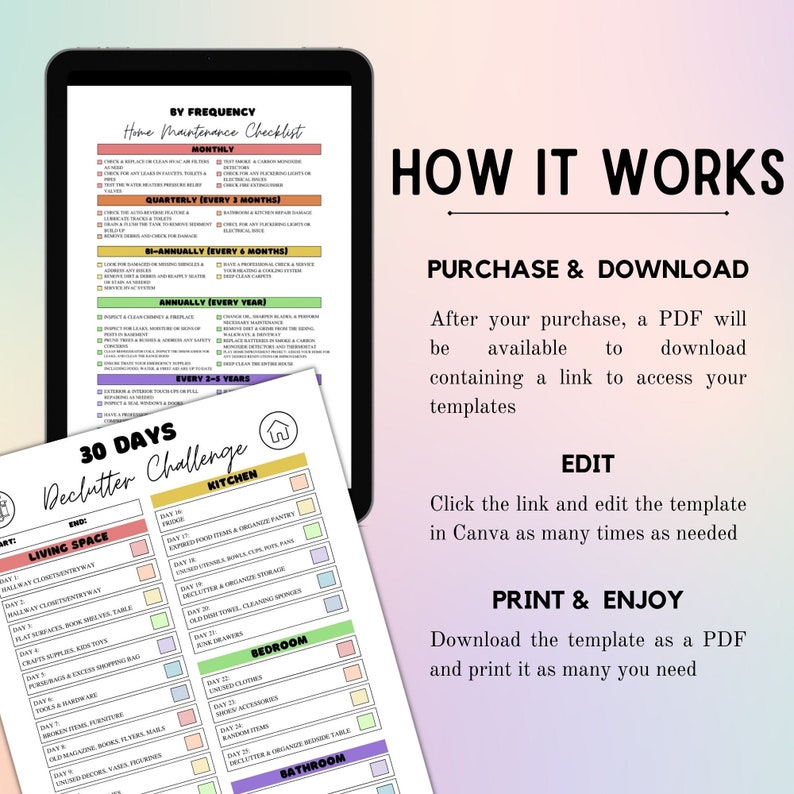 Ultimate Cleaning Schedule Bundle Editable,cleaning Planner Bundle A4 ...
