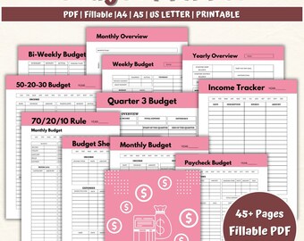 Printable Planner, Finance and Budget Planner Bundle Printable, Savings ...