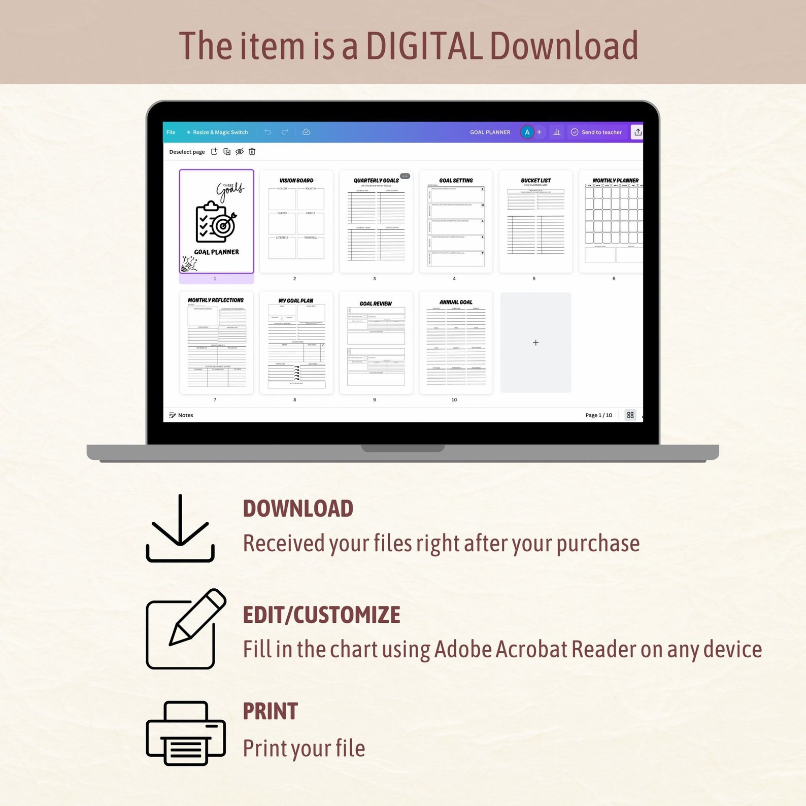 ADHD Digital Planner, Adhd Planner, Adhd Life Planner, Adhd Workbook ...
